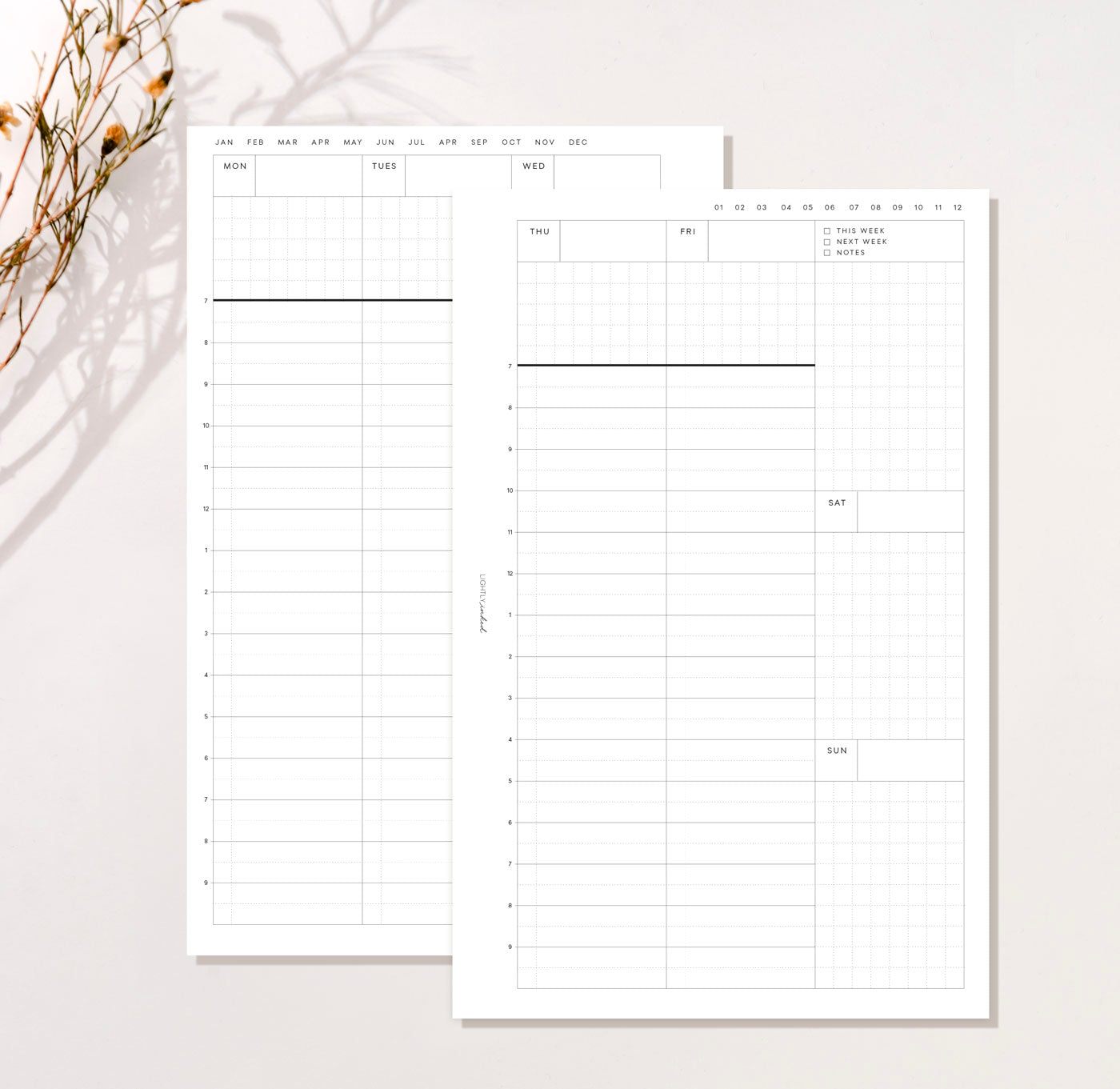 Planner Inserts – Lightly Inked