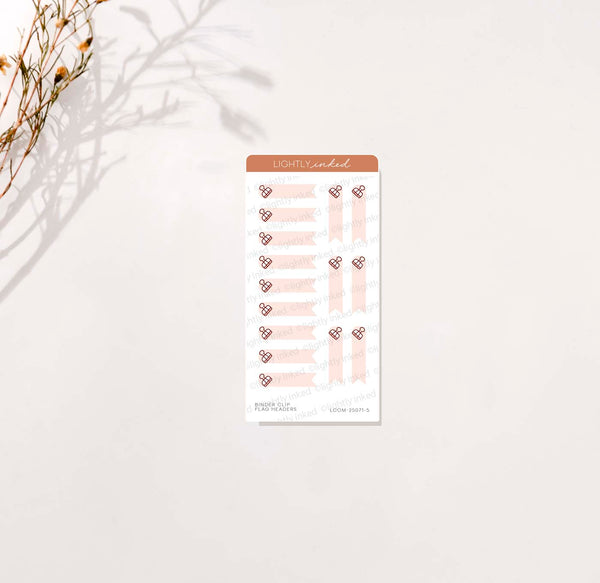 Planner Vibes-Binder Clip Flag Headers – Lightly Inked