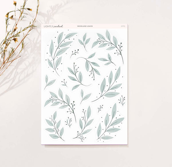 Woodland Leaves | Deco - Sheet A – Lightly Inked